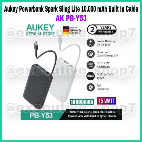 Jual Aukey Powerbank Spark Sling Lite 10.000 mAh Built in Cable - AK PB ...