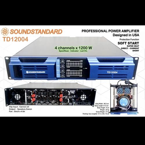 Jual POWER AMPLIFIER SOUNDSTANDARD TD12004 TD 12004 4CH 4X1200 WATT ...