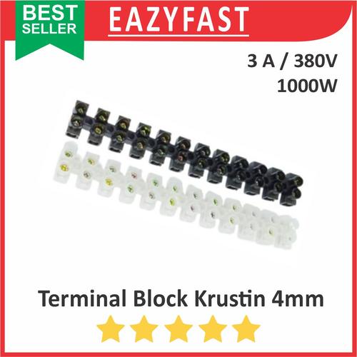 Jual Terminal Block Krustin 4mm 3A Panel Listrik PLN Terminal Screw ...