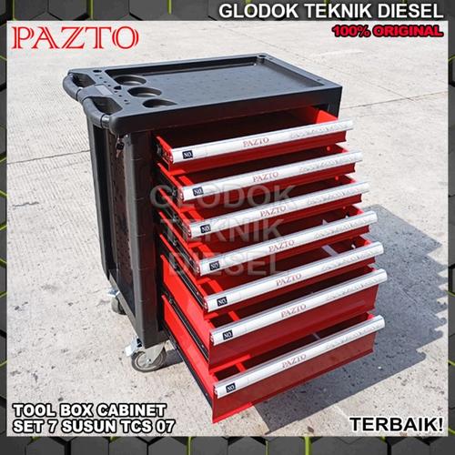 Jual Pazto Kotak Lemari Tool Box Cabinet Trolley 7 Drawer Troli 7 Laci Toolbox TCS07 TCS 7 ...