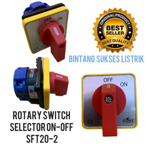 Promo ORIGINAL Selector Switch 2 Position ON-OFF 3P SFT20-2-3 Selektor ...
