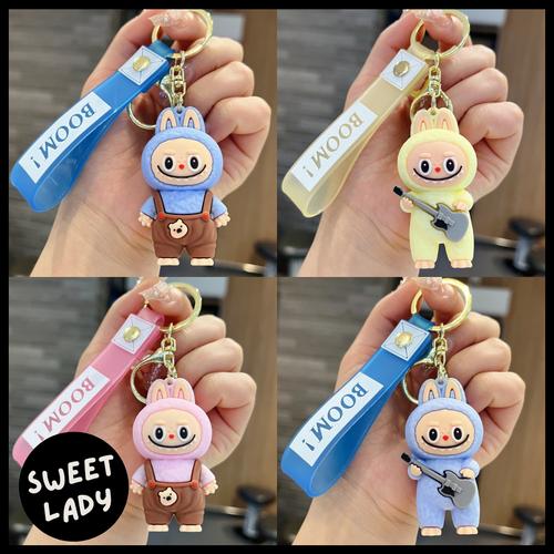 Jual Labubu Keychain Playing Guitar and Labubu Keychain In Costume KYC ...