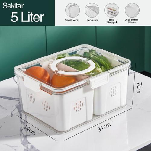 Promo MEGAM Food Container Kulkas Toples Plastik Tempat Makanan Kotak ...