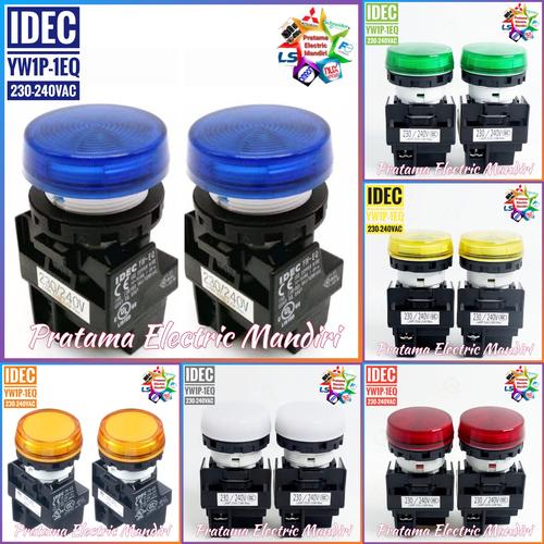 Jual IDEC PILOT LAMP FLUSH HEAD LED 22MM YW1P YW1P-1EQ 230V 240V 230 ...