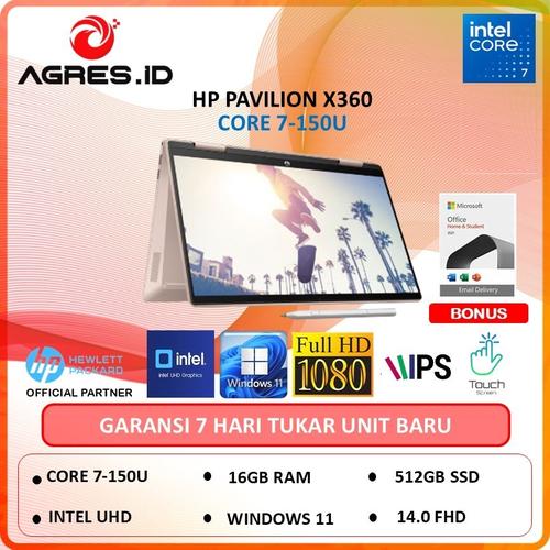 Promo HP Pavilion X360 14-EK2666TU/EK2777TU CORE 7-150U 16GB 512GB w11 ...