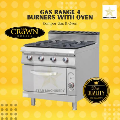 Promo Gas Range 4 & 6 Burners With Oven Crown Horeca - Gas 4 & 6 ...