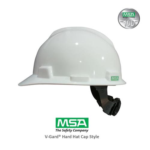 Jual MSA V Gard Hard Hat White Fas-Trac/ Helm MSA V Gard Standard Putih ...