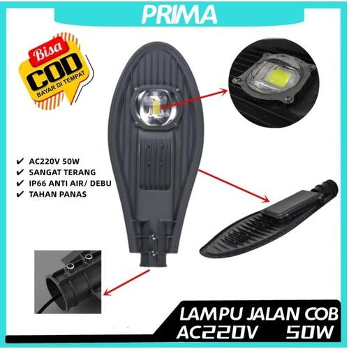 Jual Lampu Jalan 50W PJU LED 50 w watt kap sorot cobra outdoor street light - COB 50W L6 ...