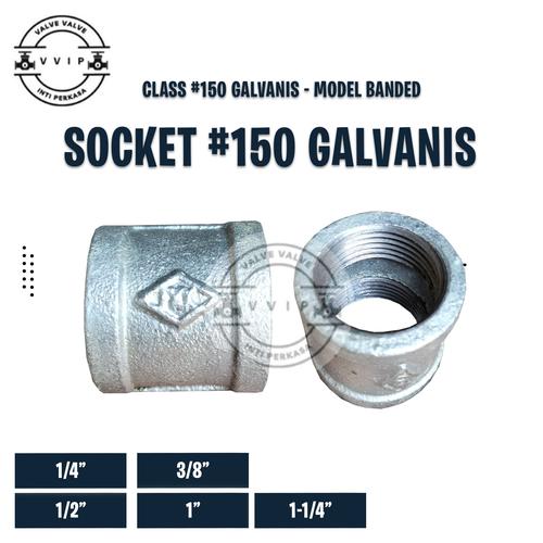 Jual SOCKET / COUPLING CLASS #150 GALVANIS SCREW BSPT NPT DRAT - 1 ...