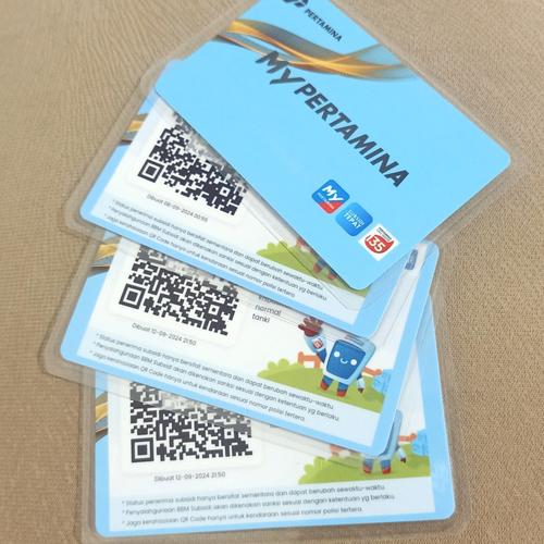 Jual cetak QR code Pertamina bahan double side glossy + laminating ...