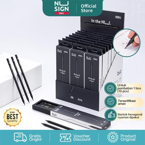 Jual Nusign 2B Pencil / Pensil 2B Design Elegan Nyaman Di Genggam 10 ...
