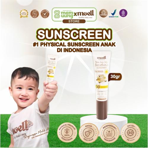 Promo Moell Physical Sunscreen Anak & Bayi SPF 50+ (PA++++) 30 gr ...