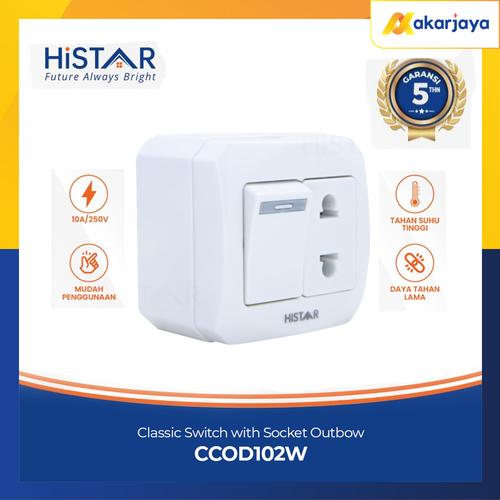 Promo HISTAR CCOD102W Saklar Dinding Listrik dengan Colokan Listrik ...