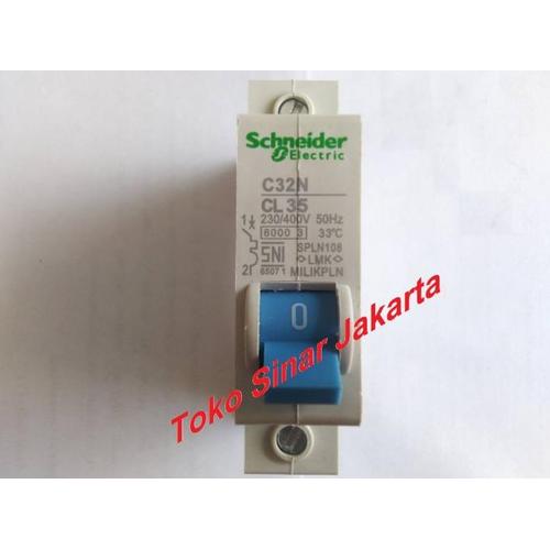 Jual MCB MINI CIRCUIT BREAKER LISTRIK 1P 1 PHASE SCHNEIDER BIRU 35 A ...