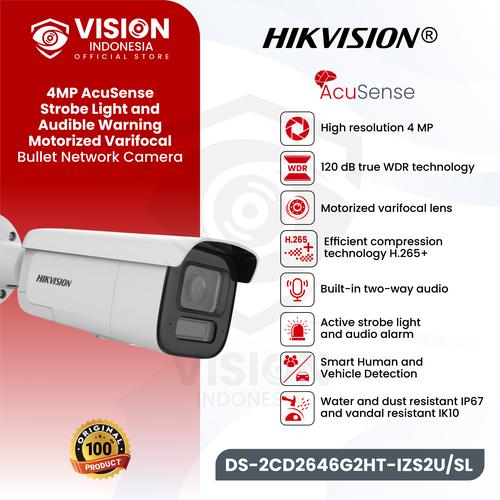 Jual HIKVISION DS-2CD2646G2HT-IZS2U/SL 4MP AcuSense Strobe Light Audio ...