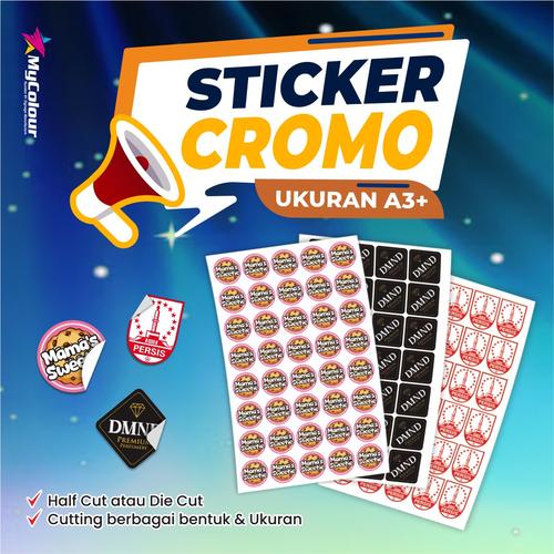 Jual Stiker label cromo A3+ cutting 1 HARI JADI - HALF CUT - Kota ...