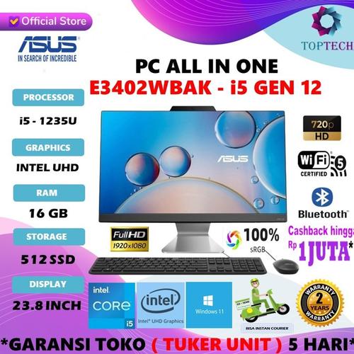 Promo Asus PC AIO | All In One E3202WVAK Core i5 1335U 16G 512G 21.5 ...