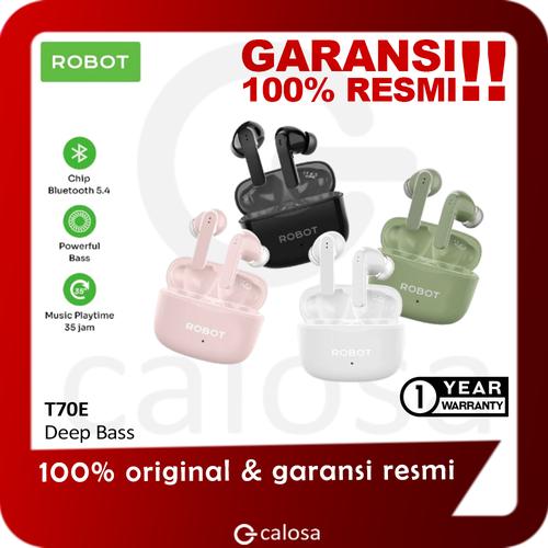 Jual ROBOT TWS Earphone Airbuds T70E Deep Bass Bluetooth 5.4 Original ...