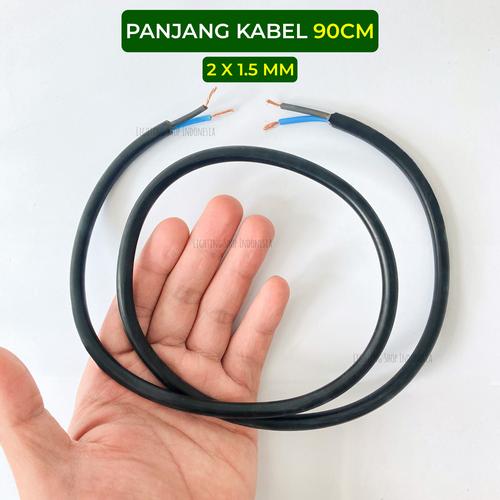 Jual kabel hitam minimalis 1pcs panjang 90cm 2x1.5mm untuk lampu ...