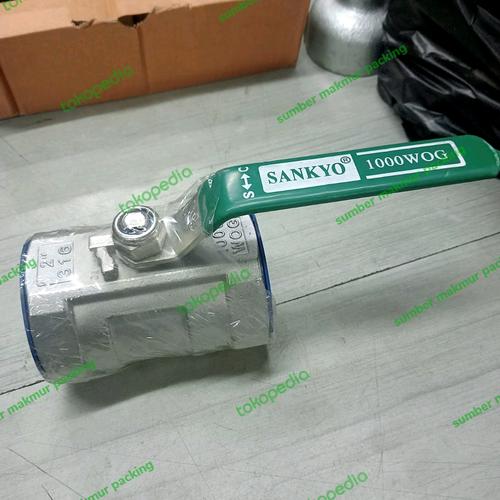 Jual Ball valve sankyo 1000WOG stainless 316 ukuran 2 inch drat dalam ...