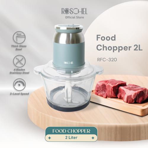 Promo Roschel Food Chopper Kaca 2L 300W Hemat Listrik 2-Speed With ...