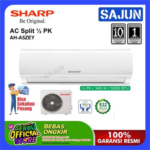 Promo Sharp AC Split 0.5 PK AH-A5ZEY Air Conditioner 1/2 PK AHA5ZEY - PLUS PASANG, +PipaSamsung ...
