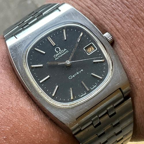 Jual JAM OMEGA GENEVE BLACK DIAL 1012 FULL ORGINALI SEAMASTER DEVILLE ...