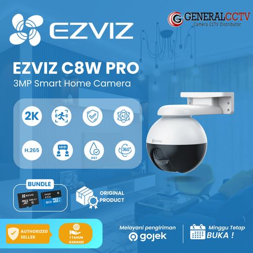 Promo Ezviz C8W PRO 3MP Cakupan Panorama 360° | Kamera Wi-Fi Pan & Tilt ...