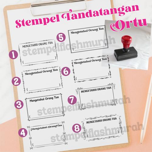 Jual stempel nilai guru mengetahui orang tua nama tanda tangan sekolah ...