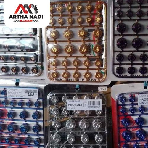 Jual Tutup Baut Cover Baut Model Bunga Warna Komplit Silver Biru Emas ...