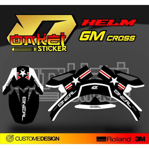 Jual DECAL STICKER HELM GM CROSS HG1 - Putih - Kab. Garut - Onkei ...