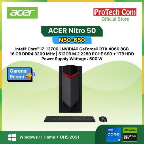 Promo ACER NITRO PC GAMING N50-650 i7-13700 16GB 512GB SSD + 1TB HDD ...