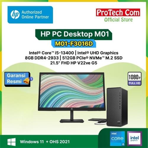 Promo HP PC Desktop M01-F2025D i5-12400 8GB 512GB OHS W11 LED 21.5" - DDR4 8GB Cicil 0% 3x ...