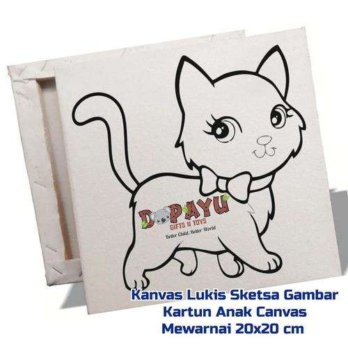 Jual Mainan Edukasi Coloring Kanvas Lukis Sketsa Gambar Kartun Anak ...