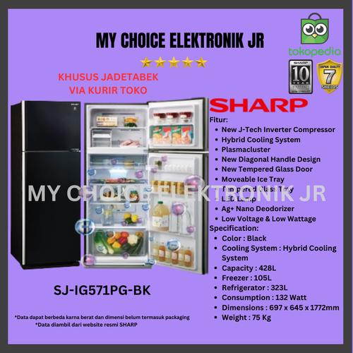 Jual SHARP Kulkas 2 Pintu SJ-IG571PG-BK - 428 Grand Vetro SJ IG 571 PG BK - Jakarta Pusat ...