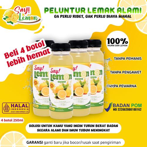 Jual Say Lemon Paket 4 botol 250ml Sari Lemon Murni Asli BPOM Jus Air ...