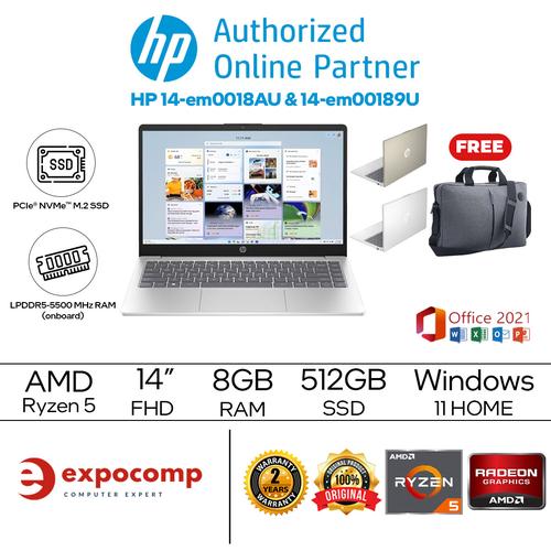 Promo Hewlett Packard HP 14-em0018AU 14-em00189U AMD RYZEN 5-7530U 8GB ...