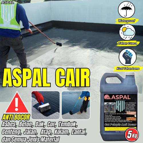 Promo Pelapis Tembok Anti Bocor Bitumen Aspal cair 5kg Untuk semua ...