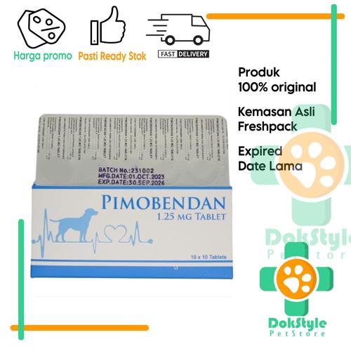 Jual Pimobendan 1,25mg mirip cardisure 1,25mg obat jantung anjing ...