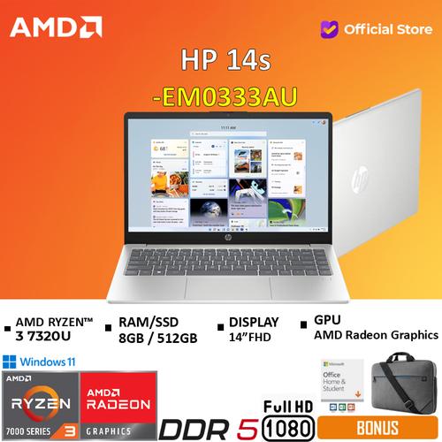 Promo HP 14S EM0014AU RYZEN 3 7320U 8GB 512SSD RADEON W11+OHS 14"FHD ...