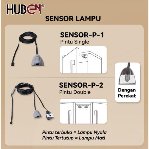 Jual HUBEN Sensor Lampu LED Pintu Single HUBEN Otomatis Huben - Single ...
