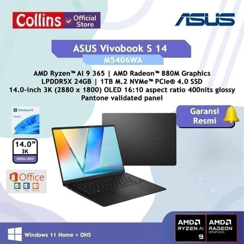 Promo ASUS Vivobook S 14 OLED M5406WA Ryzen AI 9 365 25GB 1TB 14" 3K ...