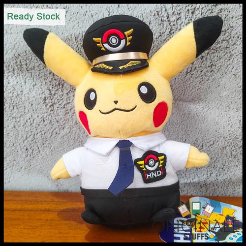 Jual Pokemon Haneda Airport Japan Pikachu Pilot ver.2 Plush Original ...