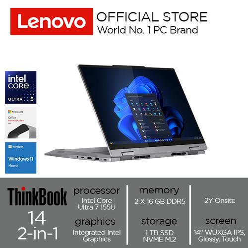 Promo Lenovo ThinkBook 14 2-in-1 G4 IML Ultra 7 155U 16GB 1TB SSD 14" WUXGA WIN11 OHS 2021 ...