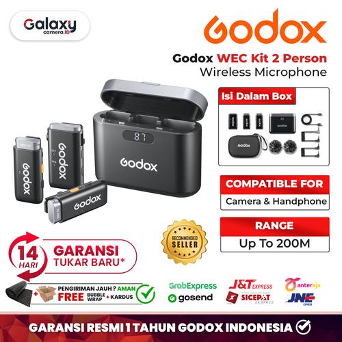Promo Godox WEC Kit 2 Wireless Microphone Wec Kit2 2.4GHz Mic Garansi ...