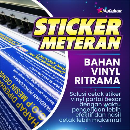 Jual Sticker label vinyl transparan / bening - CMYK + W + CMYK, 60 x 90 ...