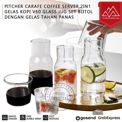 Promo Pitcher Carafe Coffee Server 2in1 Gelas Kopi V60 Glass Jug Set ...