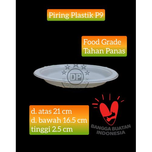 Jual Piring plastik besar/piring makan/piring pesta ukuran 9inch ...