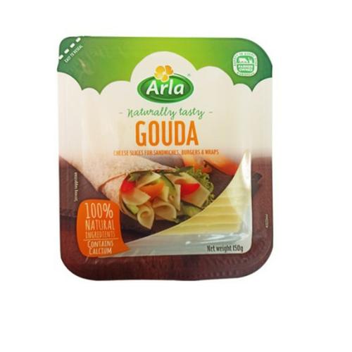 Jual ARLA GOUDA CHEESE SLICE 150GR X 1PCS,UNTUK TOPPING MAKANAN/ROTI ...