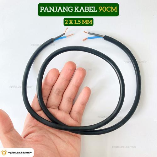 Jual kabel hitam minimalis 1pcs panjang 90cm 2x1.5mm untuk lampu ...